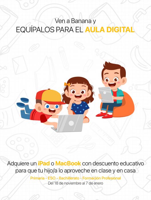 Equípalo para el Aula Digital - Banana Computer, tus tiendas Apple Premium Reseller de Canarias